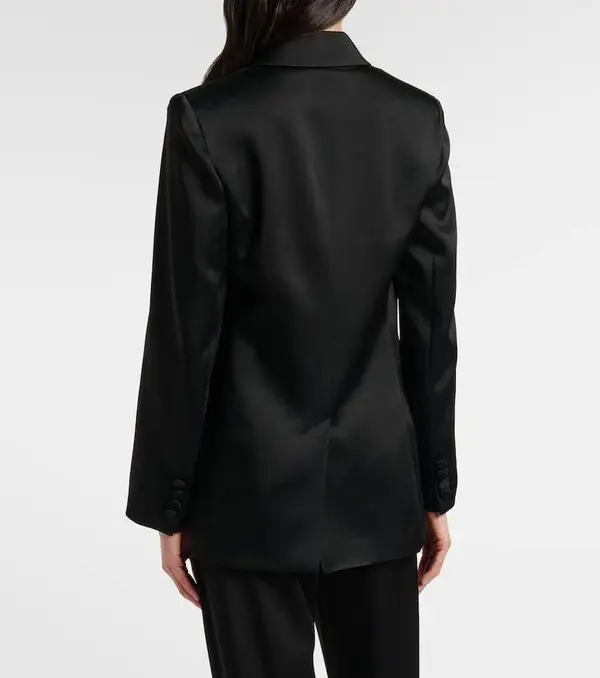 Max Mara Satin Crêpe Blazer - Black
