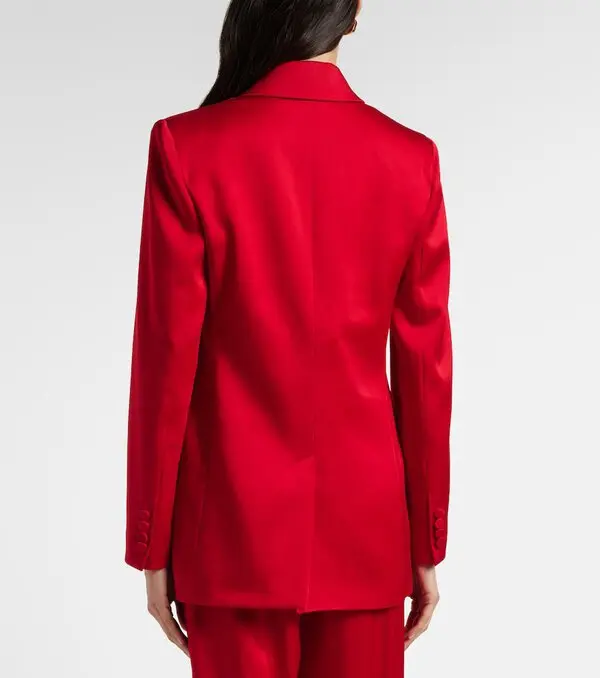 Max Mara Satin Crêpe Blazer - Red
