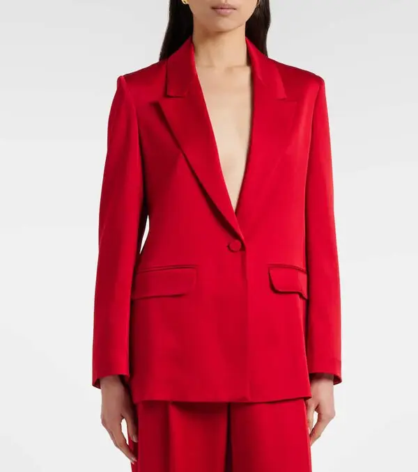Max Mara Satin Crêpe Blazer - Red