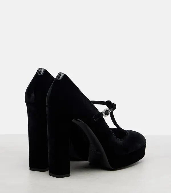 JIMMY CHOO Marene 120 Velvet Mary Jane Pumps