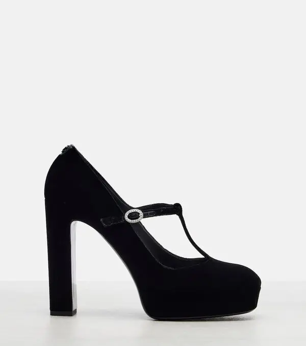 JIMMY CHOO Marene 120 Velvet Mary Jane Pumps