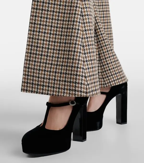 JIMMY CHOO Marene 120 Velvet Mary Jane Pumps