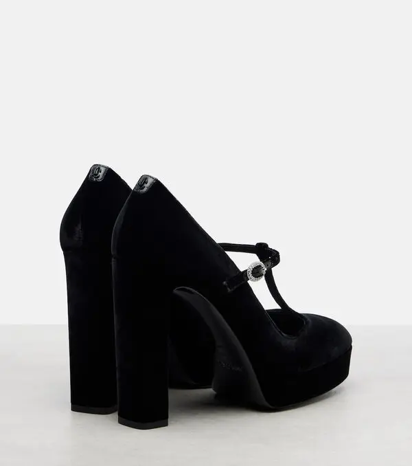 JIMMY CHOO Marene 120 Velvet Mary Jane Pumps