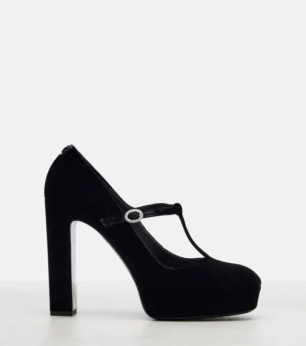 JIMMY CHOO Marene 120 Velvet Mary Jane Pumps