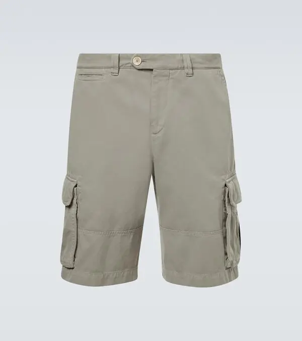 Brunello Cucinelli Cotton Cargo Shorts - Grey