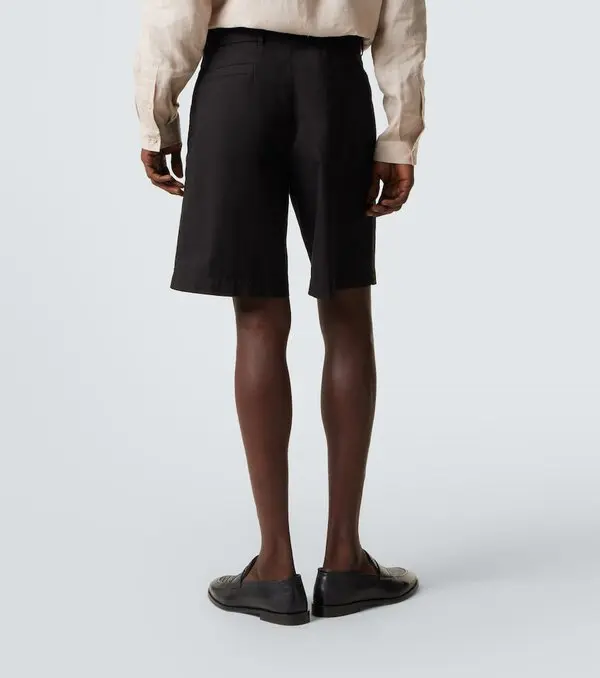 Brunello Cucinelli Cotton Blend Bermuda Shorts - Black
