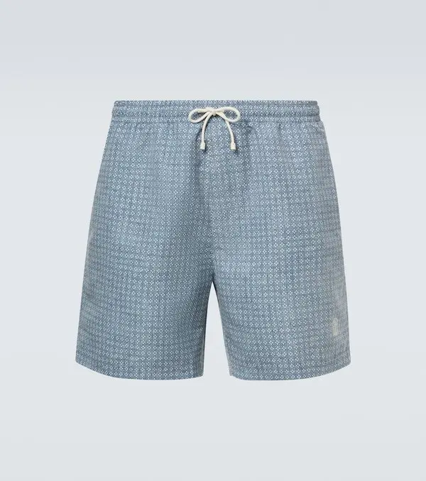 Brunello Cucinelli Printed Swim Trunks - Blue