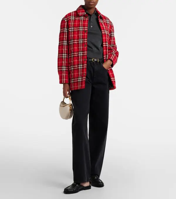 Burberry Checked Padded Wool Jacket