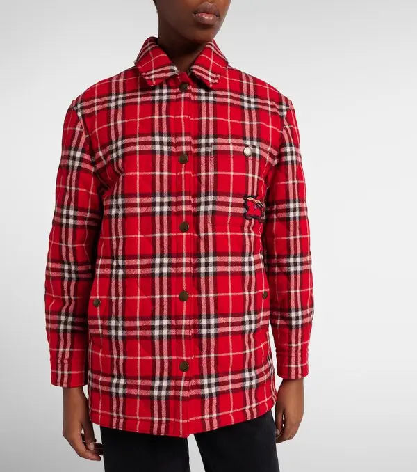 Burberry Checked Padded Wool Jacket