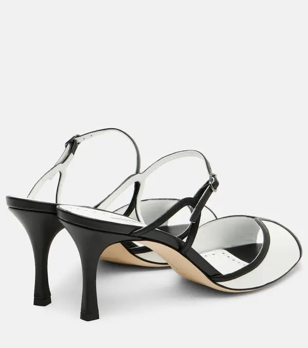 Manolo Blahnik Versari 70 Leather Mules