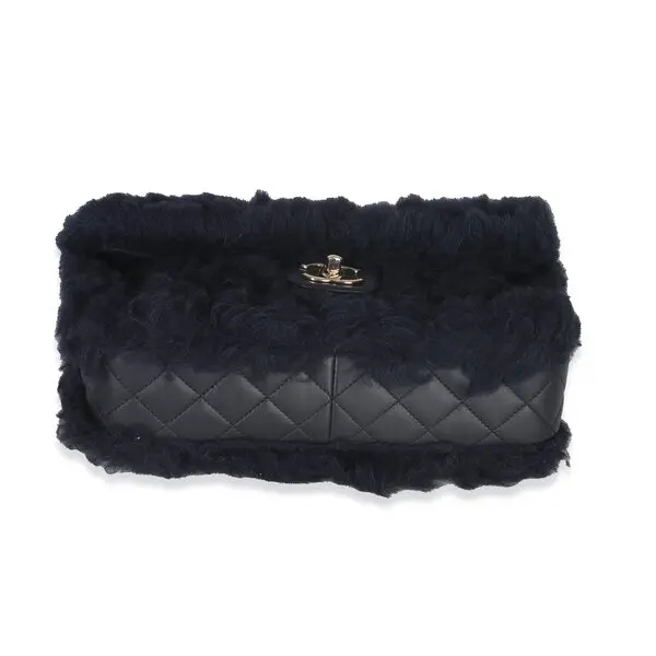 Chanel Shearling Quilted Lambskin Flap Bag