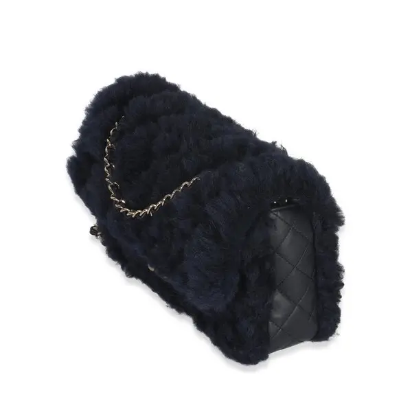 Chanel Shearling Quilted Lambskin Flap Bag