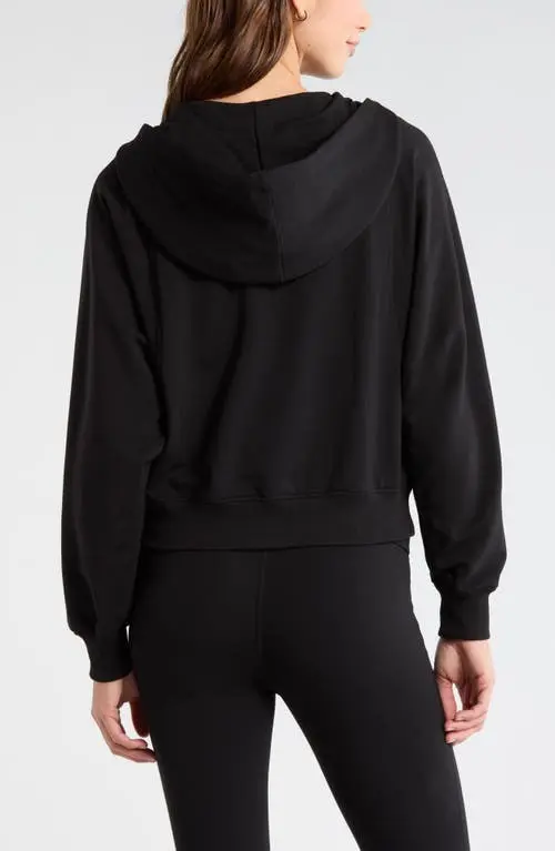 Zella French Terry Full Zip Hoodie - Black