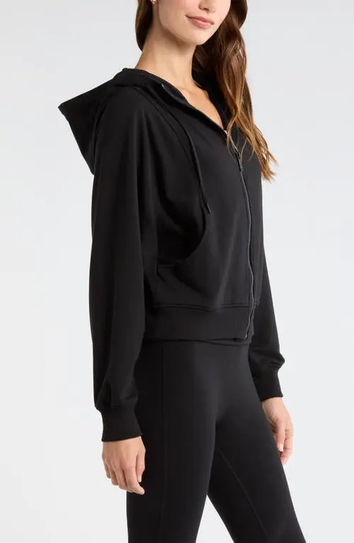 Zella French Terry Full Zip Hoodie - Black