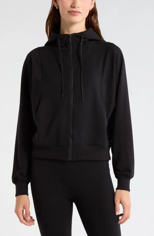 Zella French Terry Full Zip Hoodie - Black