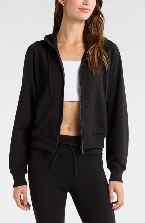 Zella French Terry Full Zip Hoodie - Black