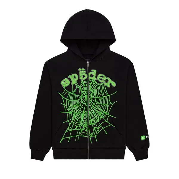 SP5DER Rhinestone Zip Hoodie