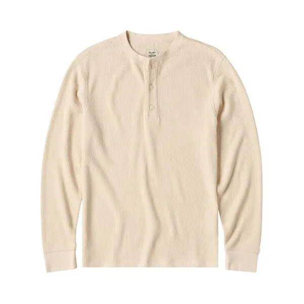 THE ELDER STATESMAN Waffle Thermal Henley