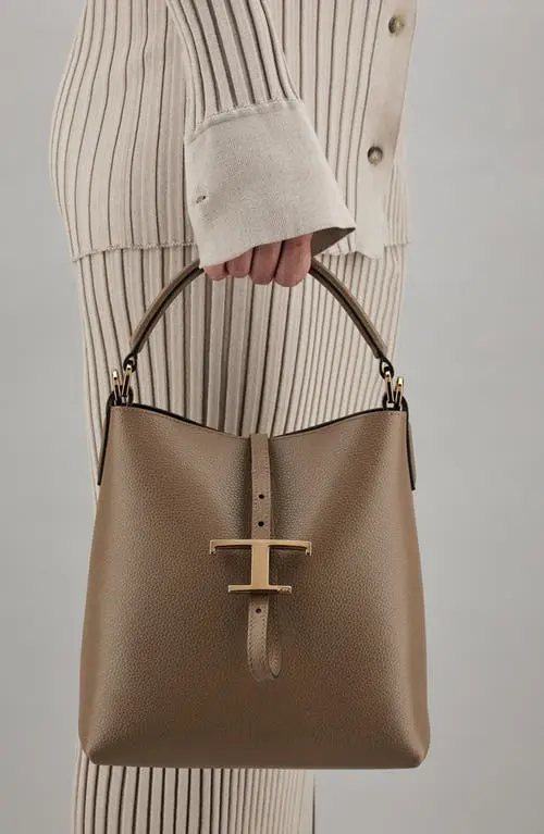 TOD'S T Timeless Leather Bucket Bag