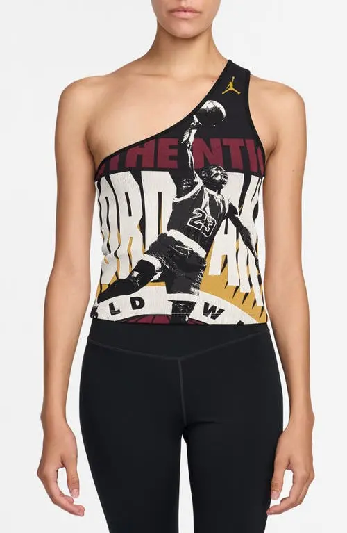 JORDAN Flight Graphic Print One-shoulder Tank