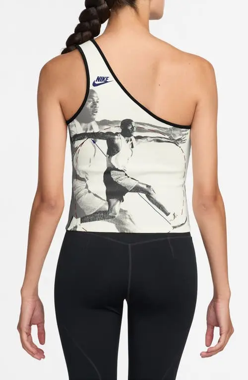 JORDAN Flight Graphic Print One-shoulder Tank