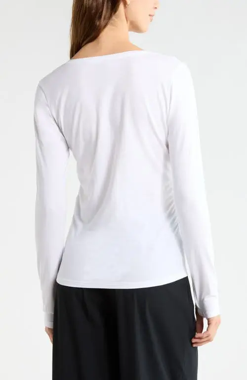 Zella Ruched Long-sleeve T-shirt - White