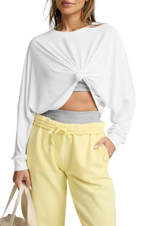 Beyond Yoga Studio Knit Long Sleeve T-shirt - White