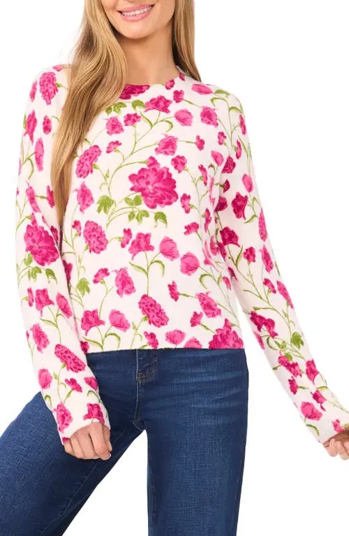 CECE DUPRAZ Floral Crewneck Sweater - New Ivory