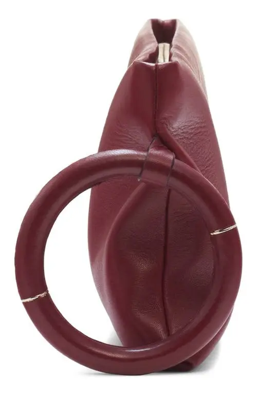 TOM FORD T-ring Leather Clutch - Ruby Red