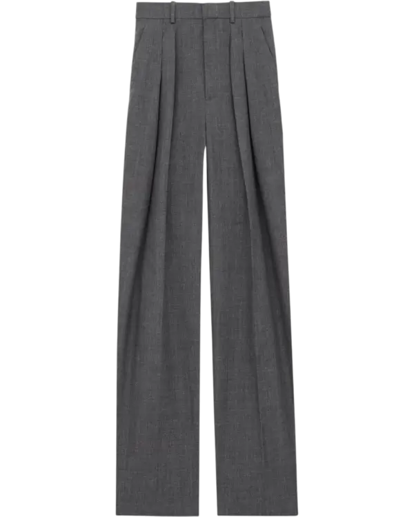 Saint Laurent Wide-leg Wool Pants