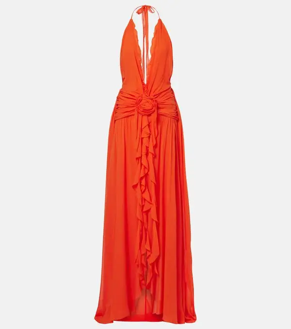 Blumarine Georgette Gown - Orange