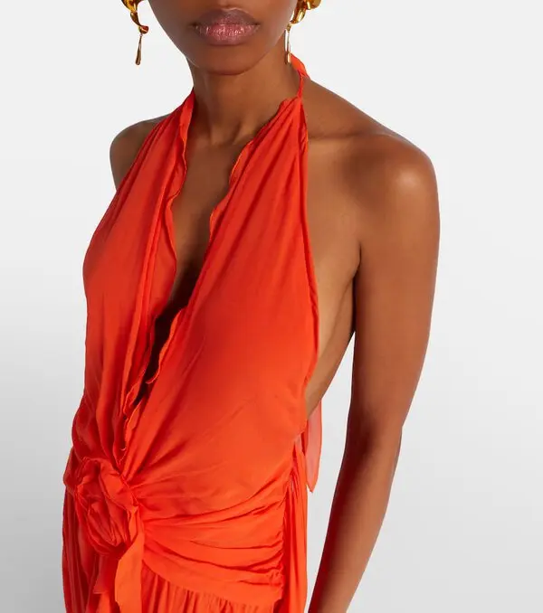 Blumarine Georgette Gown - Orange
