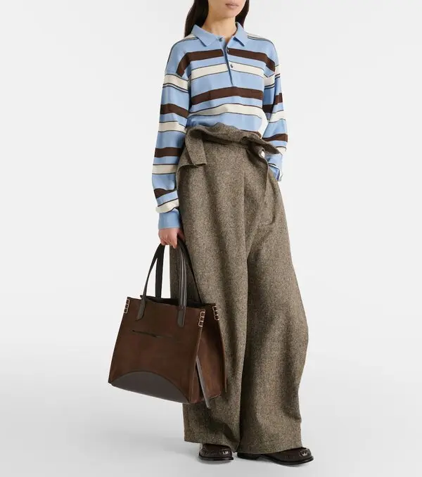 JW Anderson Large Suede Tote Bag - Brown