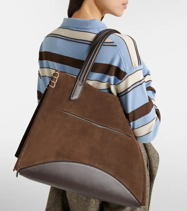 JW Anderson Large Suede Tote Bag - Brown