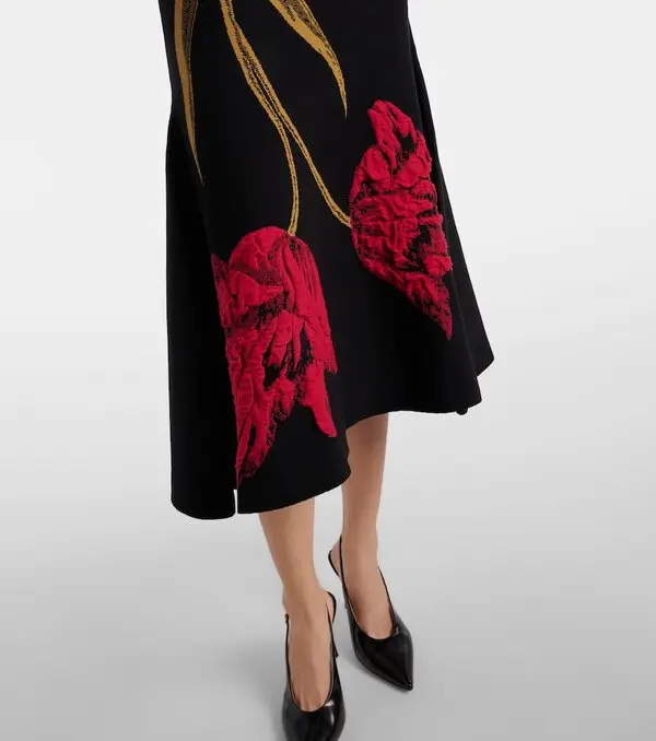Erdem Floral Jacquard Midi Dress