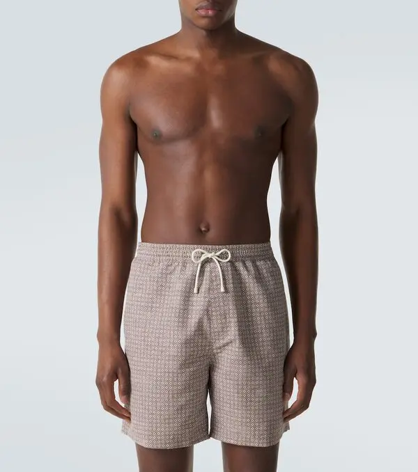 Brunello Cucinelli Printed Swim Trunks - Brown