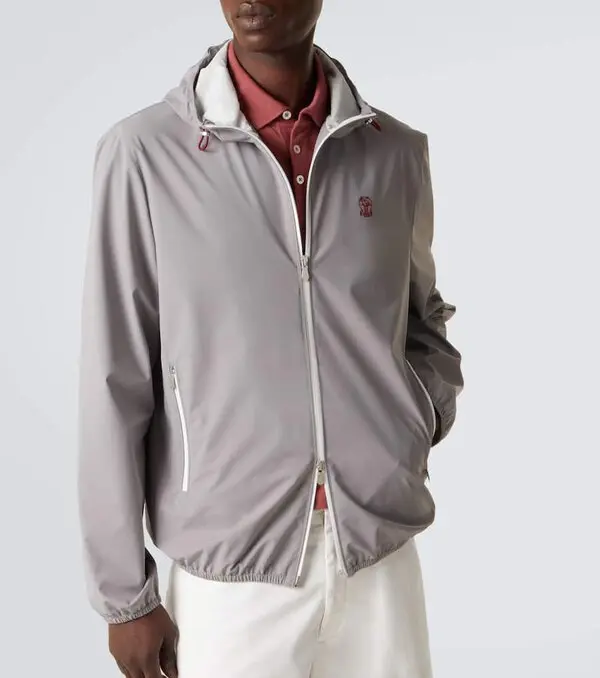 Brunello Cucinelli Logo Jacket - Grey