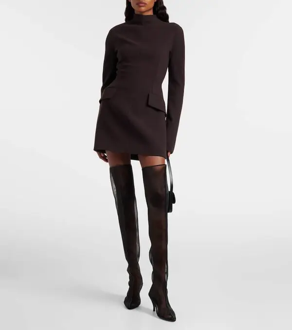 HERBERT LEVINE Mesh Knee-high Boots