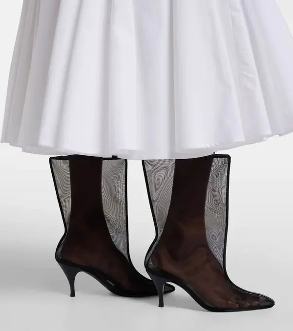 HERBERT LEVINE Mesh Mid-calf Boots