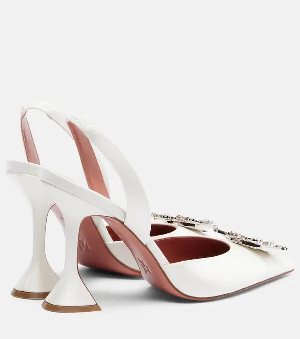 Amina Muaddi Begum 70 Satin Slingback Pumps