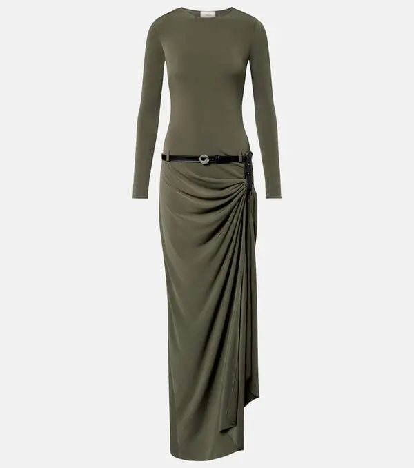Coperni Suspended Draped Jersey Gown - Green