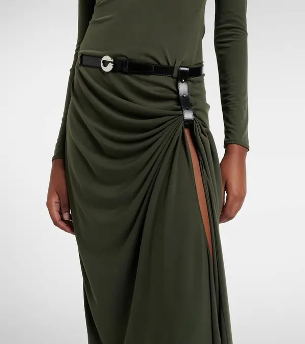 Coperni Suspended Draped Jersey Gown - Green