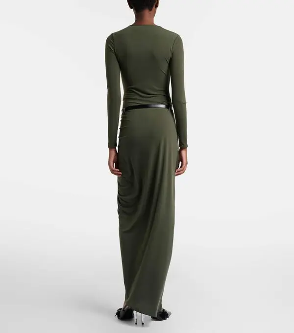 Coperni Suspended Draped Jersey Gown - Green