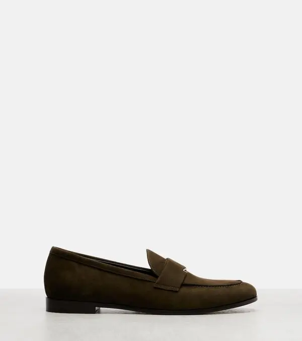 Max Mara Embellished Suede Loafers