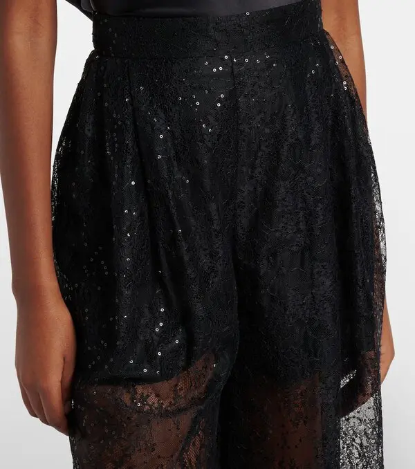 Nina Ricci Sequined Lace Balloon Trousers