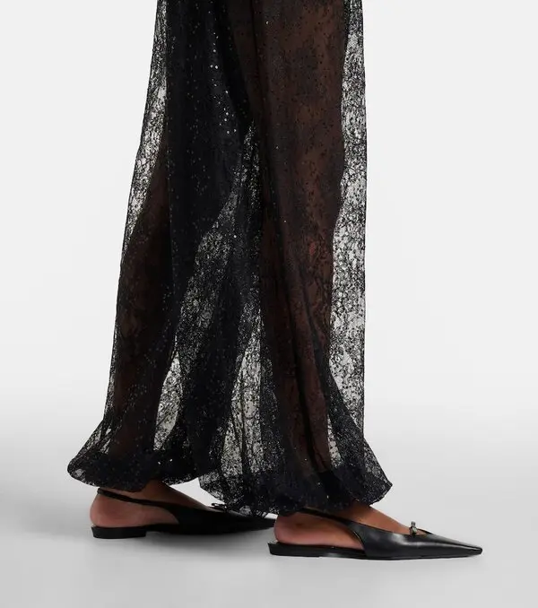 Nina Ricci Sequined Lace Balloon Trousers