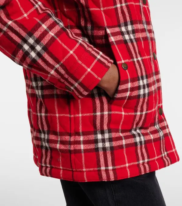 Burberry Checked Padded Wool Jacket