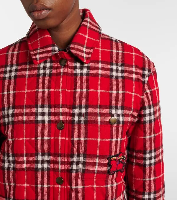 Burberry Checked Padded Wool Jacket