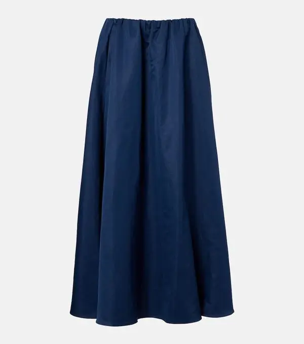 Brunello Cucinelli Cotton-blend Midi Skirt