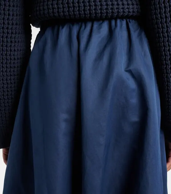 Brunello Cucinelli Cotton-blend Midi Skirt